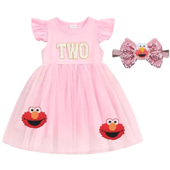 boutique | Dresses | Elmo Dress Elmo Second Birthday Sesame Street ...